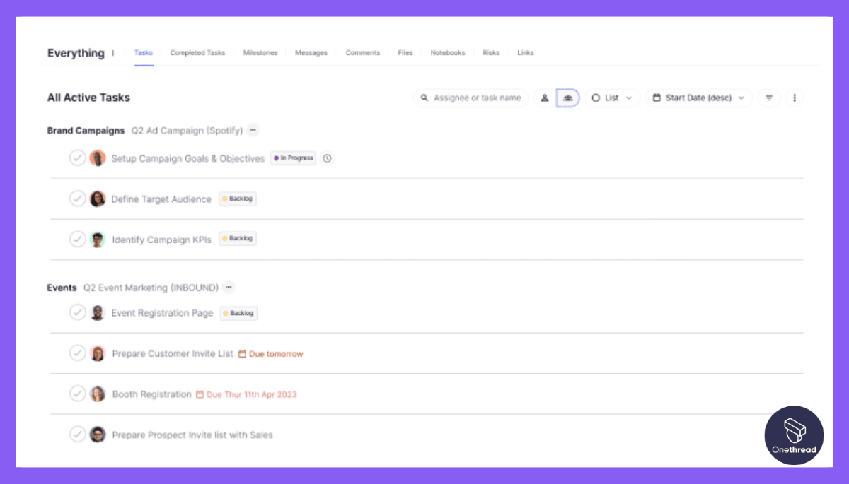 Top 5 Enterprise Project Management Software Solutions | Onethread