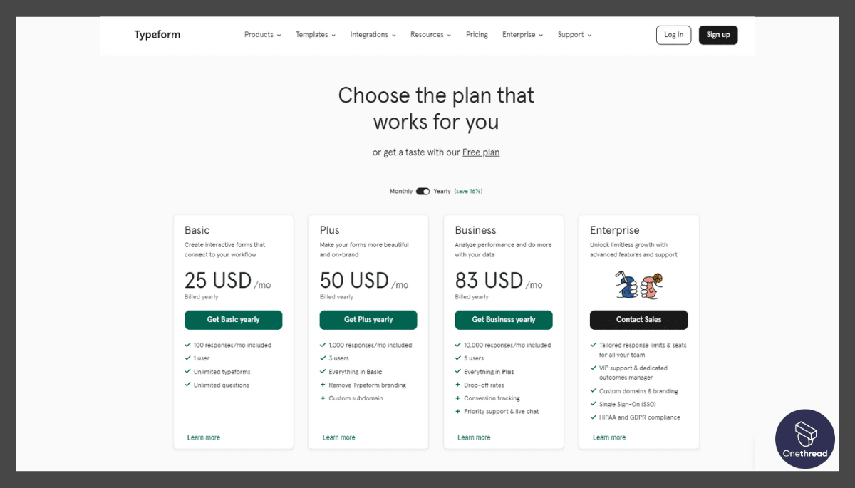Best 8 Jotform Alternatives And Competitors Of 2023 | OnethreadBlog