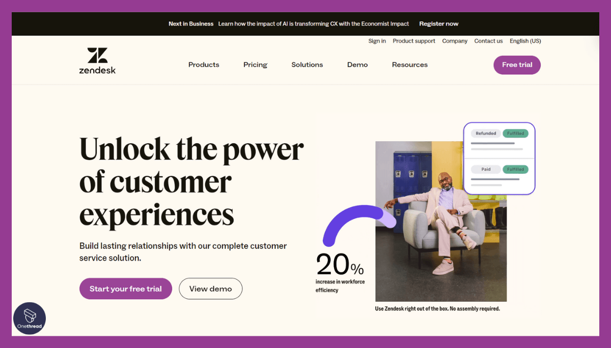 Top 10 Zendesk Alternatives and Competitors of 2023 | Onethread
