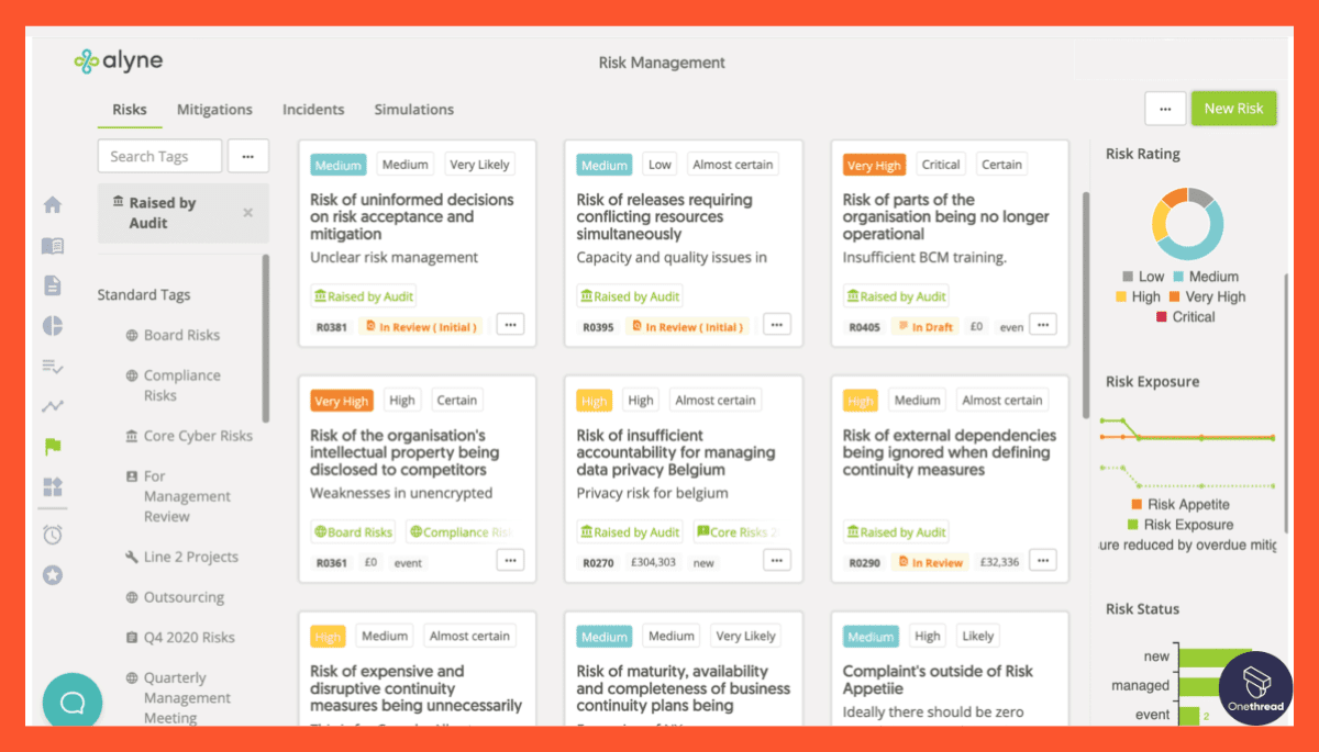 Top 5 Risk Management Software: A 2023 Overview | Onethread