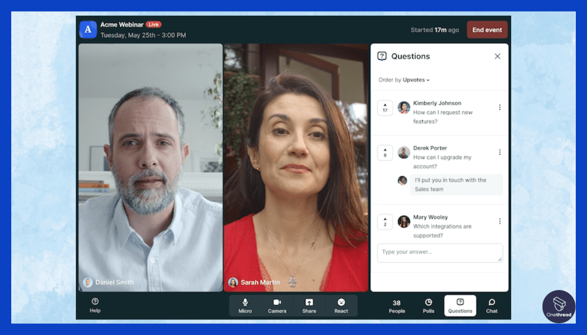 Top 5 Video Conferencing Software for Efficient Communication | Onethread