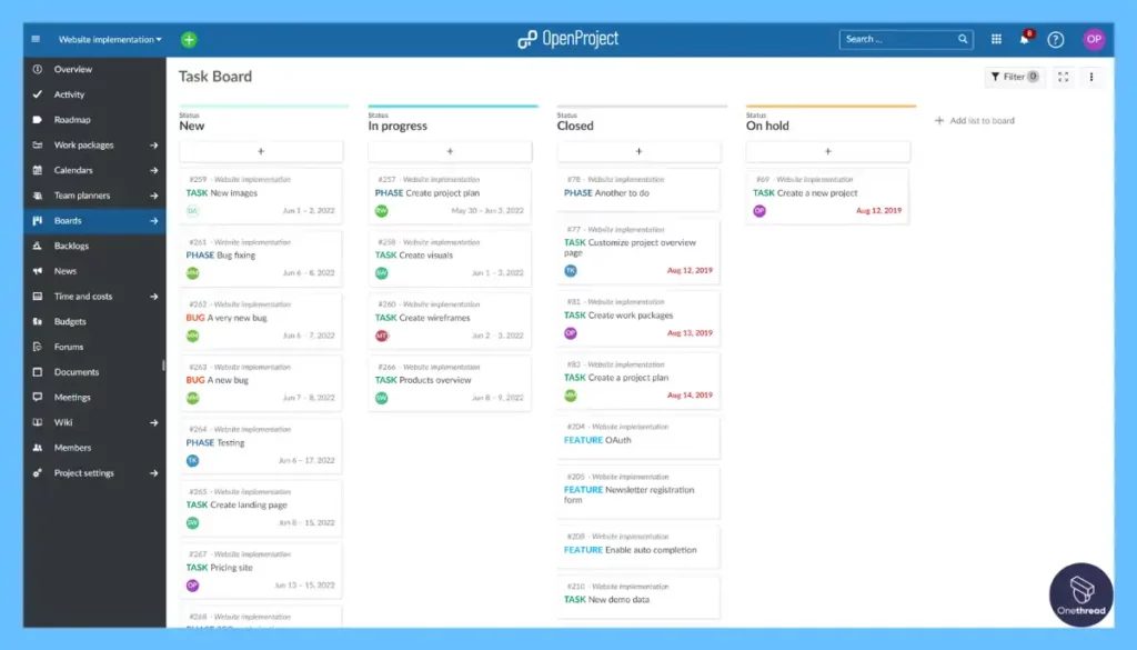 Top 5 Open Source Project Management Software in 2023 | OnethreadBlog